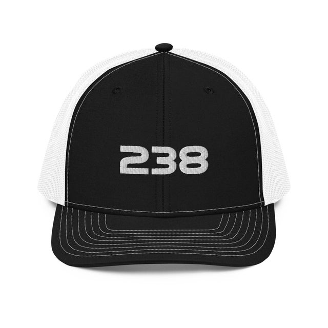Black/White 238 Trucker Hat